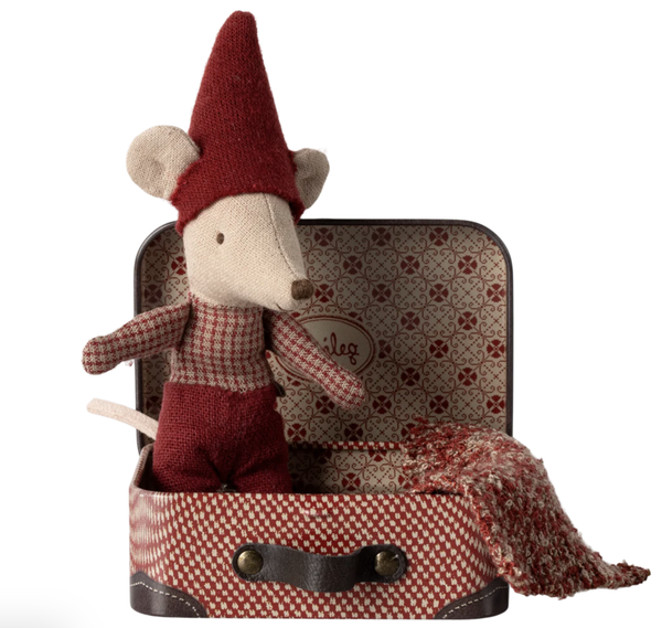 Maileg - Christmas Mouse - Baby in Suitcase – Honor